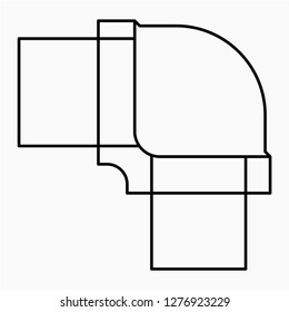 Outline Elbow Pipe Vector Icon Stock Vector (Royalty Free) 1276923229 ...