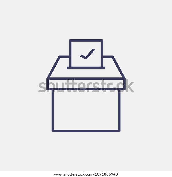 Outline Election Box Icon Illustration Vector Stock Vector (Royalty ...