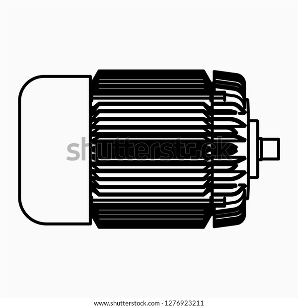 Outline Electric Motor Vector Icon Stock Vector (Royalty Free ...