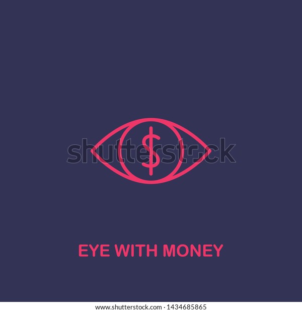 Outline Eye Money Icon Money Vector Stock Vector (Royalty Free ...