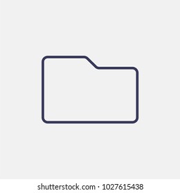 Outline Folder Icon Illustration Isolated Vector Stock Vector (Royalty ...