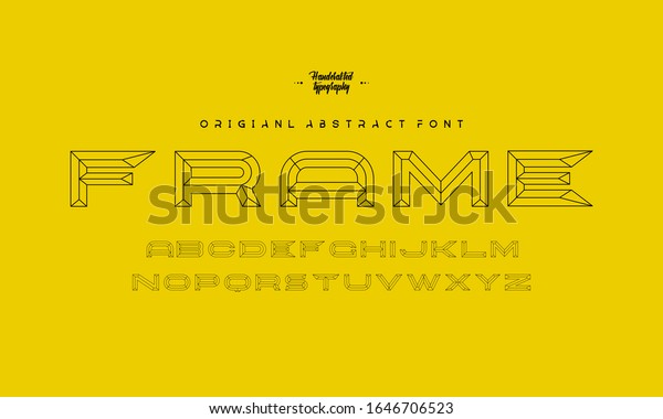 Outline Font Chisel Alphabet Font Chiseled Stock Vector (Royalty Free ...