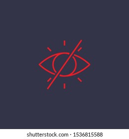 Low Vision Symbol Blindness Line Icon Stock Vector (Royalty Free) 475254676