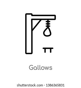 Gallows Icon Logo Vector Symbol Noose Stock Vector (Royalty Free ...