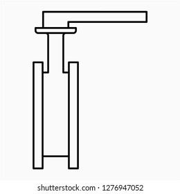 Outline Gate Valve Vector Icon Stock Vector (Royalty Free) 1276947052