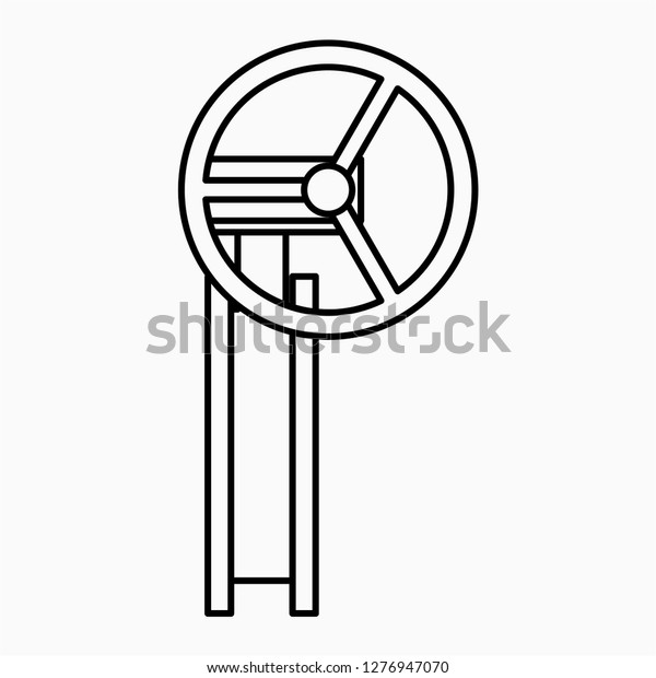 Outline Gate Valve Vector Icon: เวกเตอร์สต็อก (ปลอดค่าลิขสิทธิ์ ...