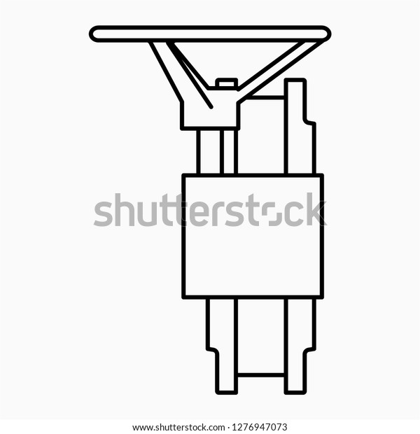 Outline Gate Valve Vector Icon Stock Vector (Royalty Free) 1276947073 ...