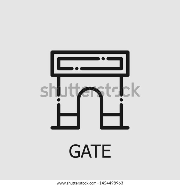 Outline Gate Vector Icon Gate Illustration Stock Vector (Royalty Free ...