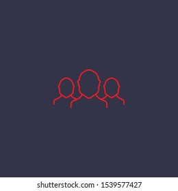 Outline Group Icongroup Vector Illustration Symbol: vector de stock ...