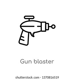 Outline Gun Blaster Vector Icon Isolated Stock Vector (Royalty Free ...