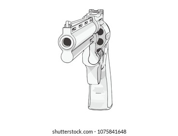 Outline Gun Vector Stock Vector (Royalty Free) 1075841648 | Shutterstock