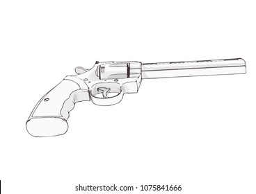 Outline Gun Vector Stock Vector (Royalty Free) 1075841666 | Shutterstock