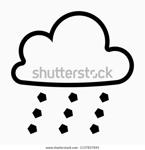 Outline Hailstone Vector Icon Stock Vector (Royalty Free) 1137837845 ...