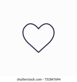 Outline Heart Icon Illustration Vector Symbol Stock Vector (Royalty ...