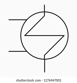 Outline Heat Exchanger Symbol Vector Icon: vector de stock (libre de ...