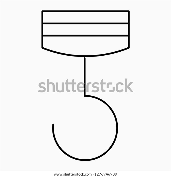 Outline Hoist Symbol Vector Icon Stock Vector (Royalty Free) 1276946989 ...