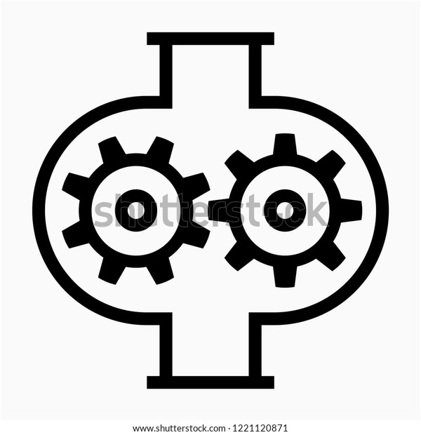 Outline Hydraulic Pump Pixel Perfect Vector Stock Vector (Royalty Free ...