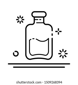 Outline Icon Laboratory Flask Retort Lab Stock Vector (Royalty Free ...