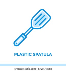Outline Icon Plastic Spatula Bakery Cooking Stock Vector (Royalty Free ...