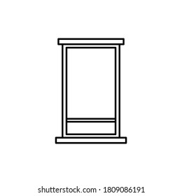 Outline Icon Square Window Architecture Element Stock Vector (Royalty ...