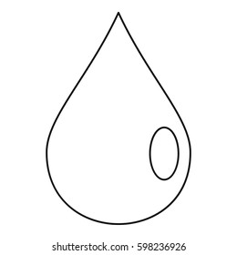 Outline Illustration Drop Vector Icon Web Stock Vector (Royalty Free ...