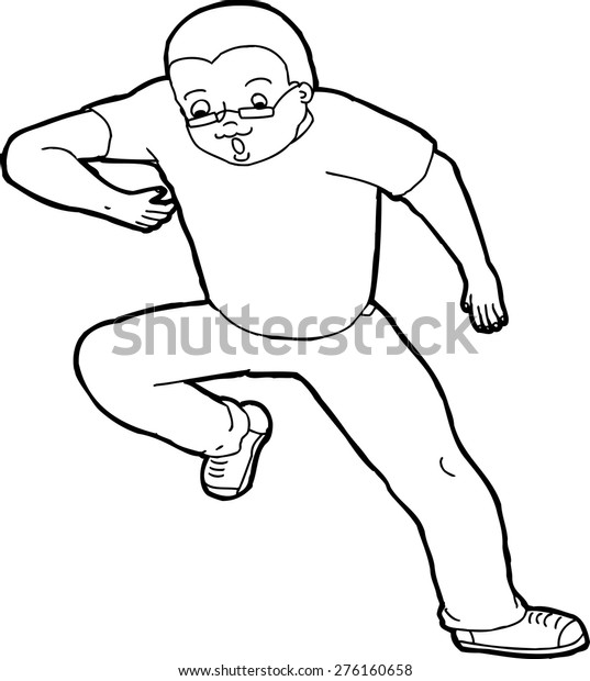 Outline Illustration Single Stumbling Man Stock Vector (Royalty Free ...