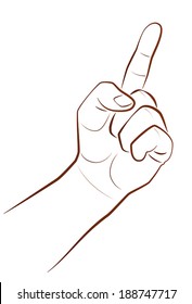 Stop Talking Finger Isolated Vector Illustration 스톡 벡터(로열티 프리 ...