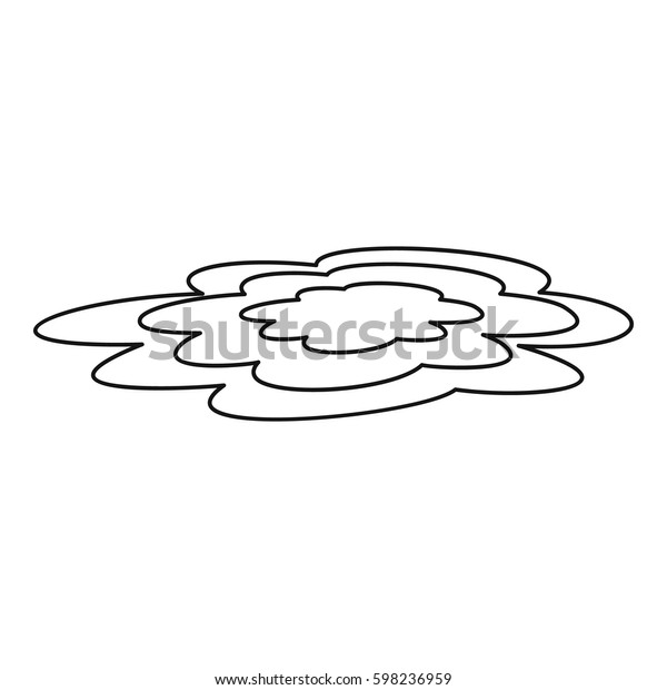 Outline Illustration Water Puddle Vector Icon Stock Vector (Royalty ...
