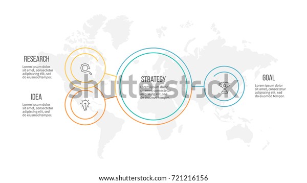 Outline Infographic Organization Chart 3 Options Stock Vector (Royalty ...