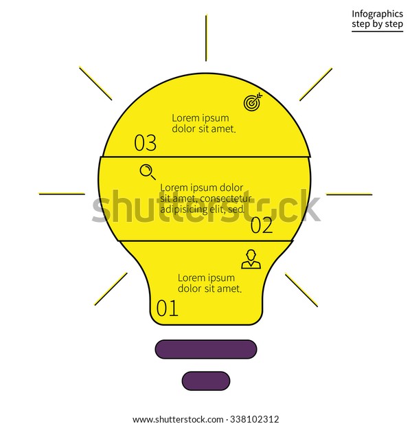 Outline Infographics Step By Step Form Stock Vector (Royalty Free ...