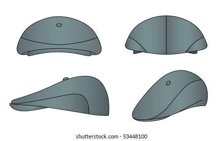Outline Kepi Cap Vector Illustration Isolated: vector de stock (libre ...