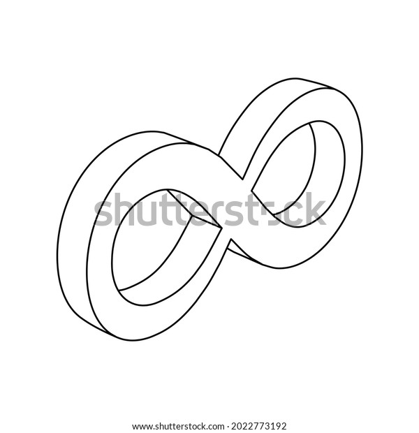 Outline Large Infinity Symbol Made Black: เวกเตอร์สต็อก (ปลอดค่า ...