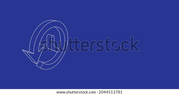 Outline Large Time Back Symbol Made Stock Vector (Royalty Free ...