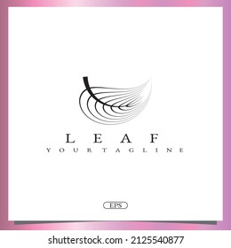 Outline Leaf Logo Premium Elegant Template Stock Vector (Royalty Free) 2125540877 | Shutterstock