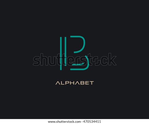 Outline Letter B Logo Stock Vector (Royalty Free) 470534411