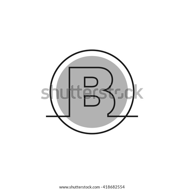Outline Letter B Logo Design Your Stock Vector (Royalty Free) 418682554