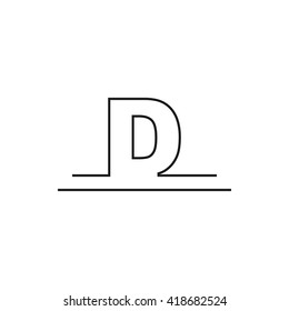 Outline Letter D Logo Design Your Stock Vector (Royalty Free) 418682524 ...