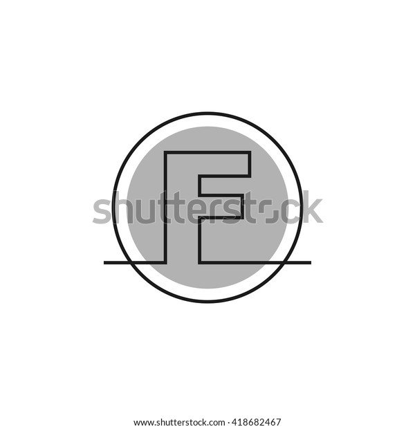 Outline Letter F Logo Design Your Stock Vector (Royalty Free) 418682467 ...