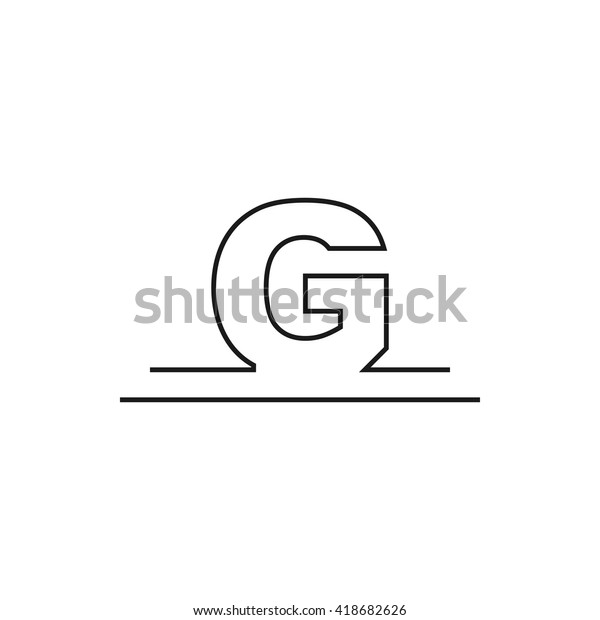Outline Letter G Logo Design Your Stock Vector (Royalty Free) 418682626 ...