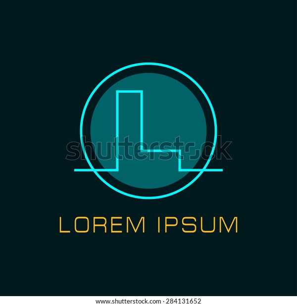 Outline Letter L Logo Design Your Stock Vector (Royalty Free) 284131652 ...