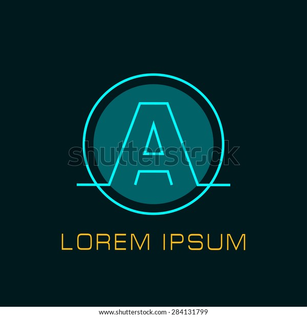 Outline Letter Logo Design Your Company Stock Vector (Royalty Free ...