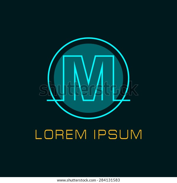 Outline Letter M Logo Design Your Stock Vector (Royalty Free) 284131583 ...
