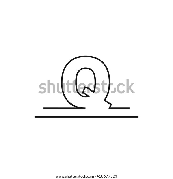 Outline Letter Q Logo Design Your Stock Vector (Royalty Free) 418677523 ...
