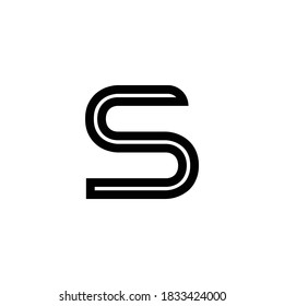 Outline Letter S Initial Monogram Logo Stock Vector (Royalty Free ...
