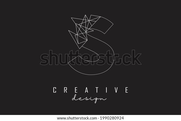 Outline Letter S Logo Design Broken: เวกเตอร์สต็อก (ปลอดค่าลิขสิทธิ์ ...