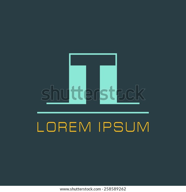 Outline Letter T Logo Design Your Stock Vector (Royalty Free) 258589262 ...