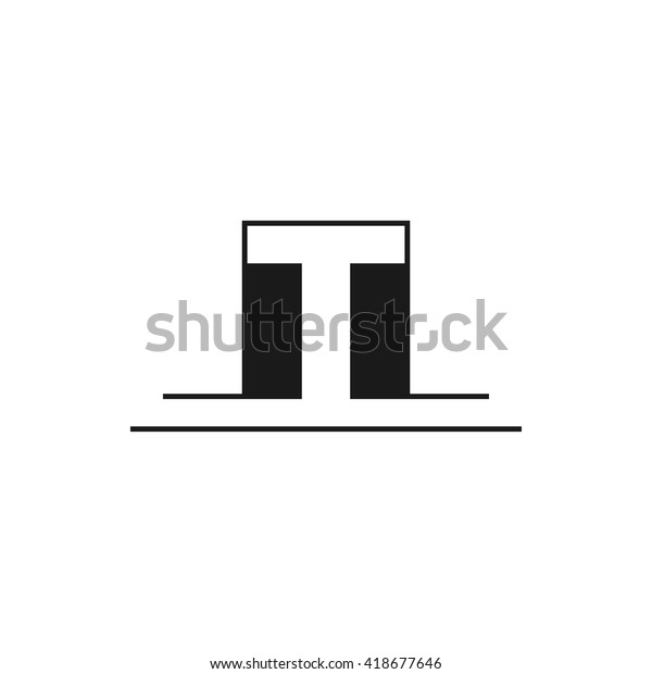 Outline Letter T Logo Design Your: เวกเตอร์สต็อก (ปลอดค่าลิขสิทธิ์ ...