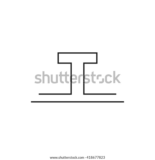 Outline Letter T Logo Design Your Stock Vector (Royalty Free) 418677823 ...