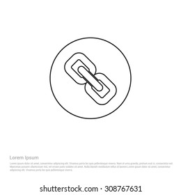 Outline Link Icon Vector Illustration Flat Stock Vector (Royalty Free ...