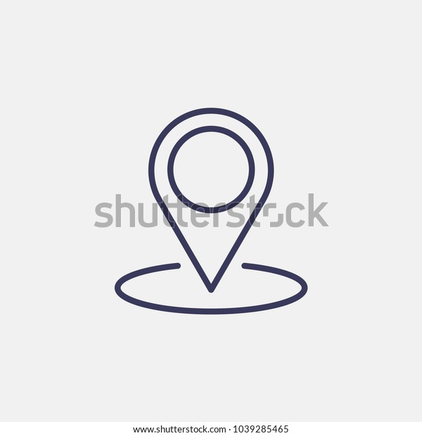 Outline Location Icon Illustration Vector Symbol Stock Vector (Royalty ...